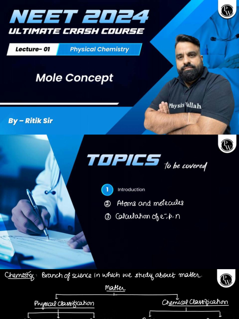 658a4ae30b6cb50018f180d4 ## Mole Concept 01 Classnotes NEET Ultimate | PDF