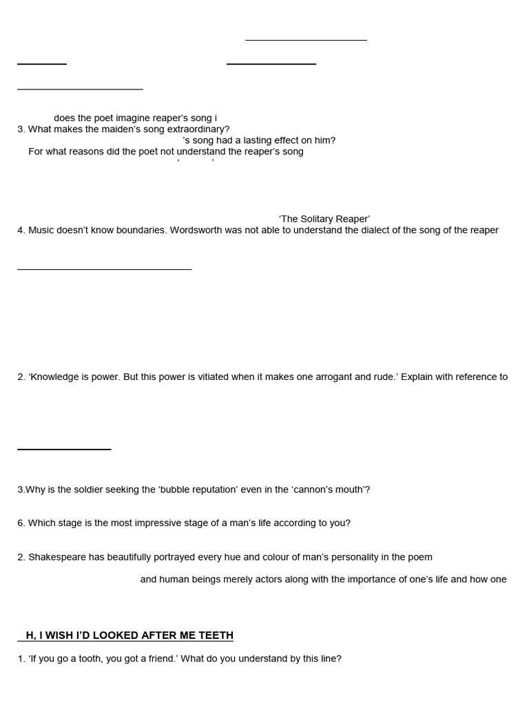 Question Bank Class9 | PDF