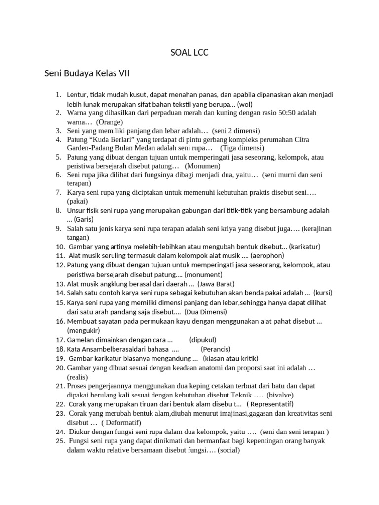 SOAL LCC | PDF