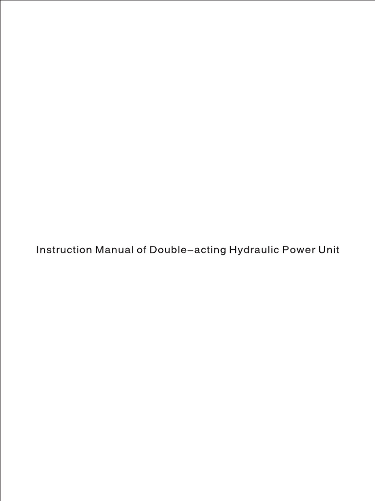 Hydraulic Pump Manual Pdf