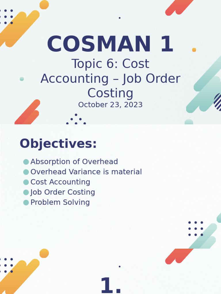L6 Job Order Costing | PDF | Cost Accounting | Inventory