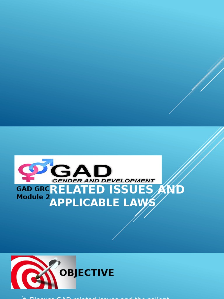 GAD GRC Module 3.1-3.5 - GAD Related Issues and Applicable Laws | PDF