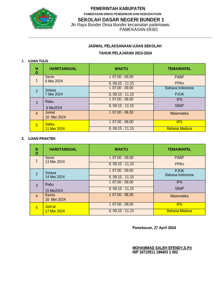 JADWAL US 2022 | PDF
