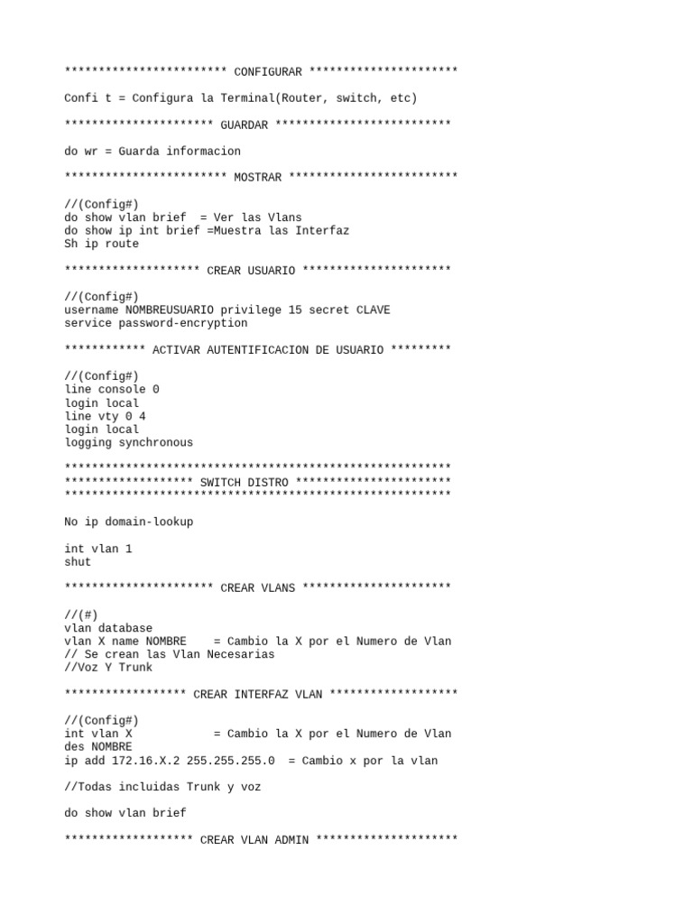 Comandos Cisco | PDF