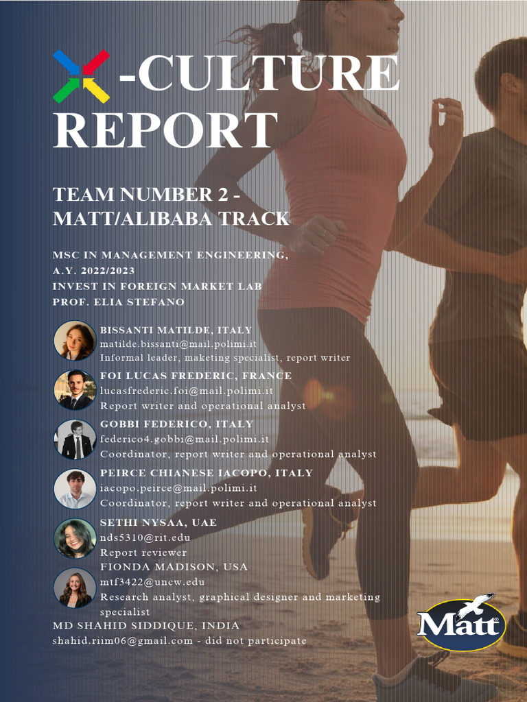 Culture: Team Number 2 - Matt/Alibaba Track | PDF