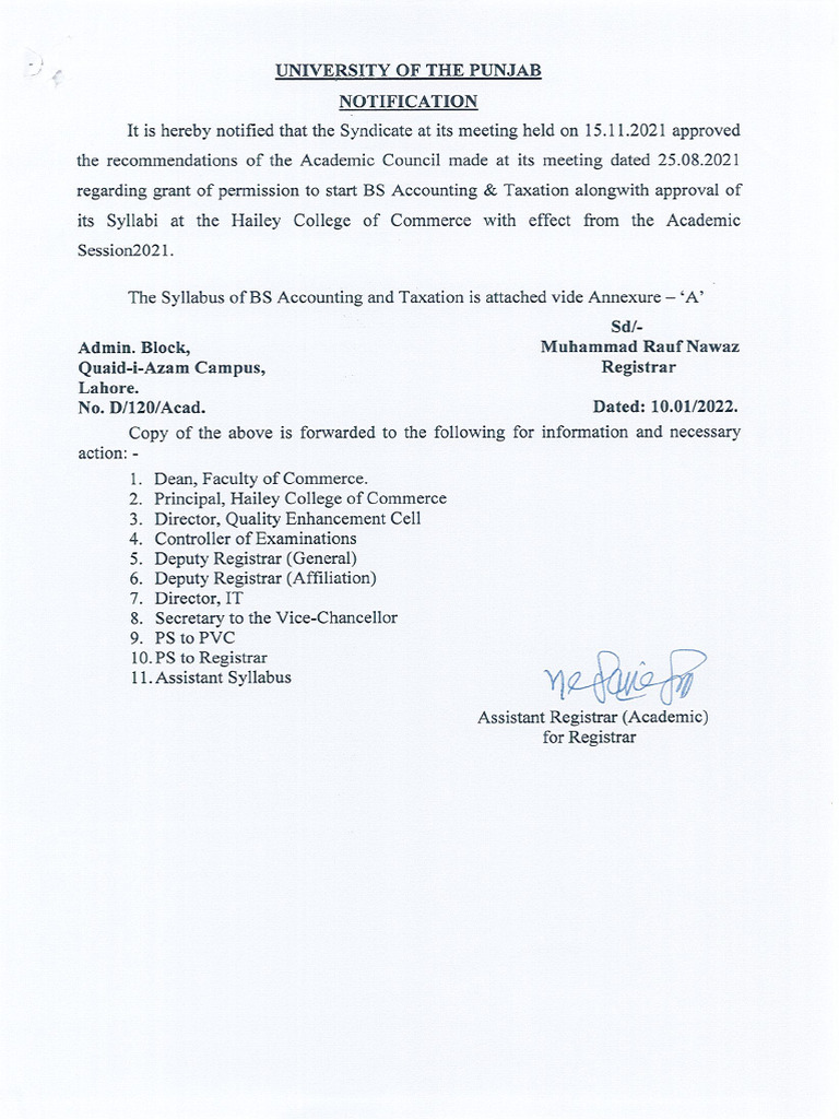 BS Accounting & Taxation | PDF