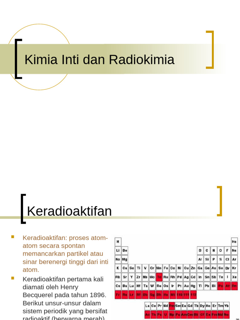 Kimia Inti Dan Radiokimia | PDF