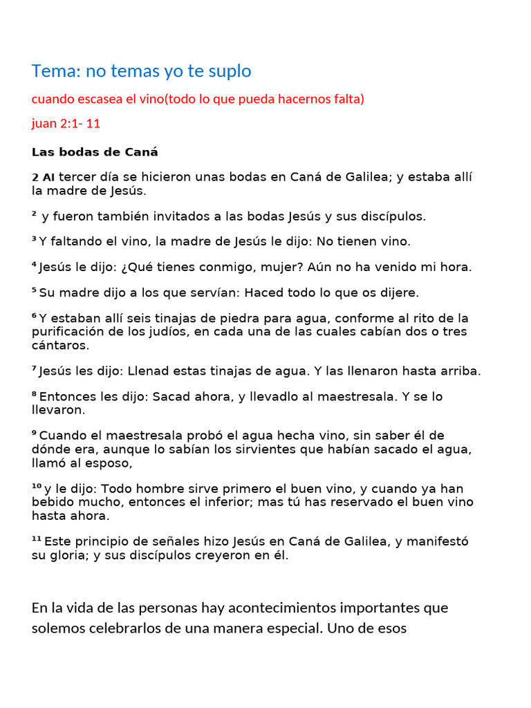 1 - Tema No Temas Yo Te Suplo | PDF | Jesús | María, madre de Jesús