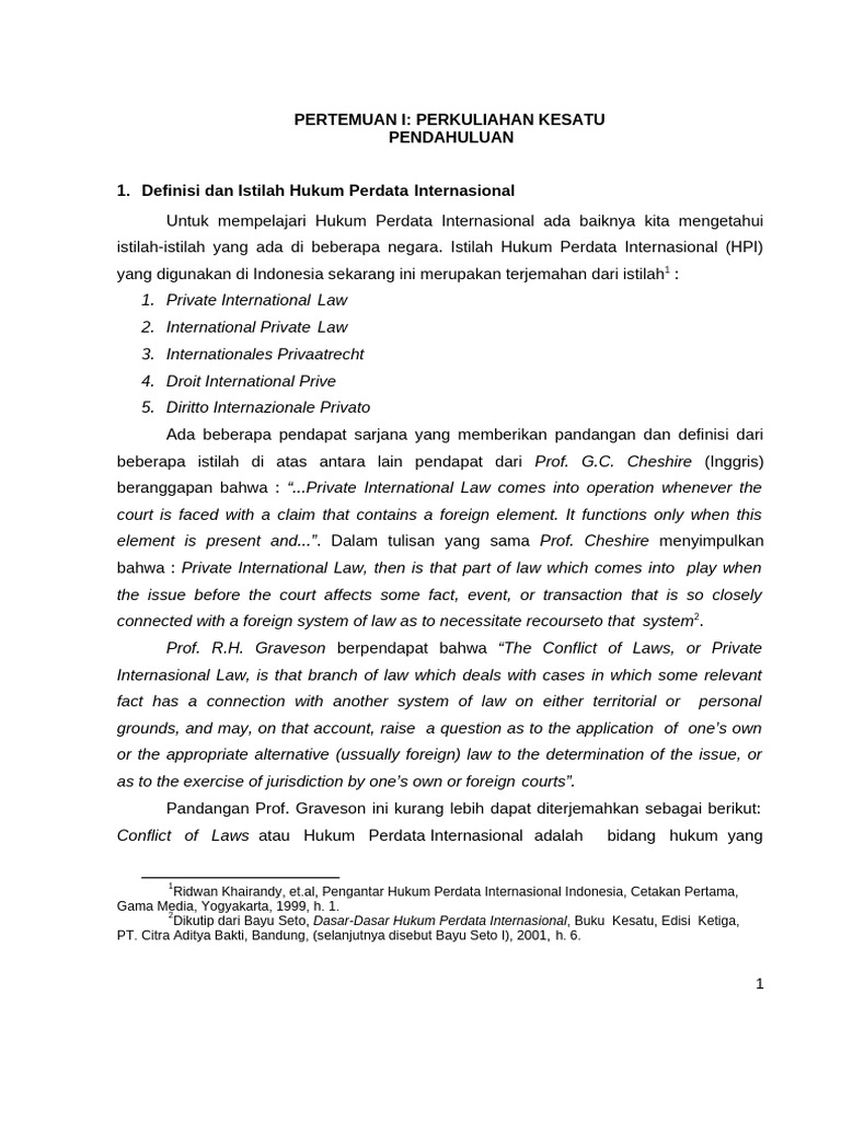 Hk Perdata Int Part 1 3 Pdf