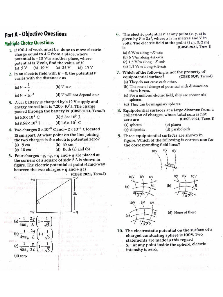 Chapter 2 Important Questions Physics | PDF