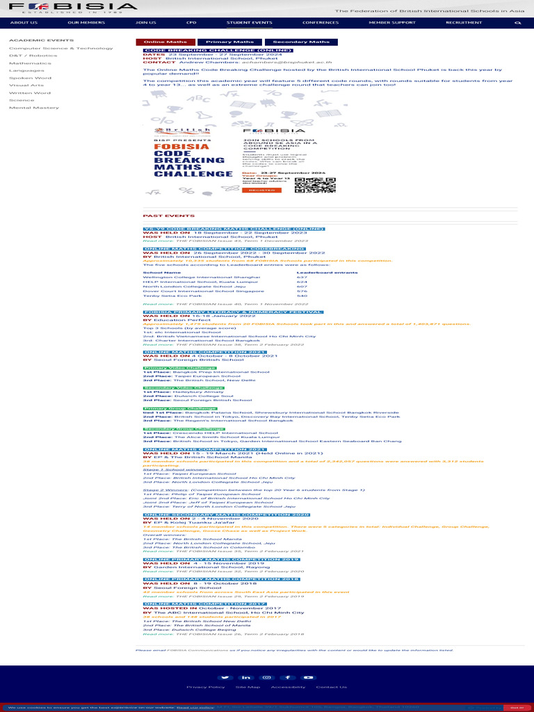 Maths Competitions - FOBISIA | PDF