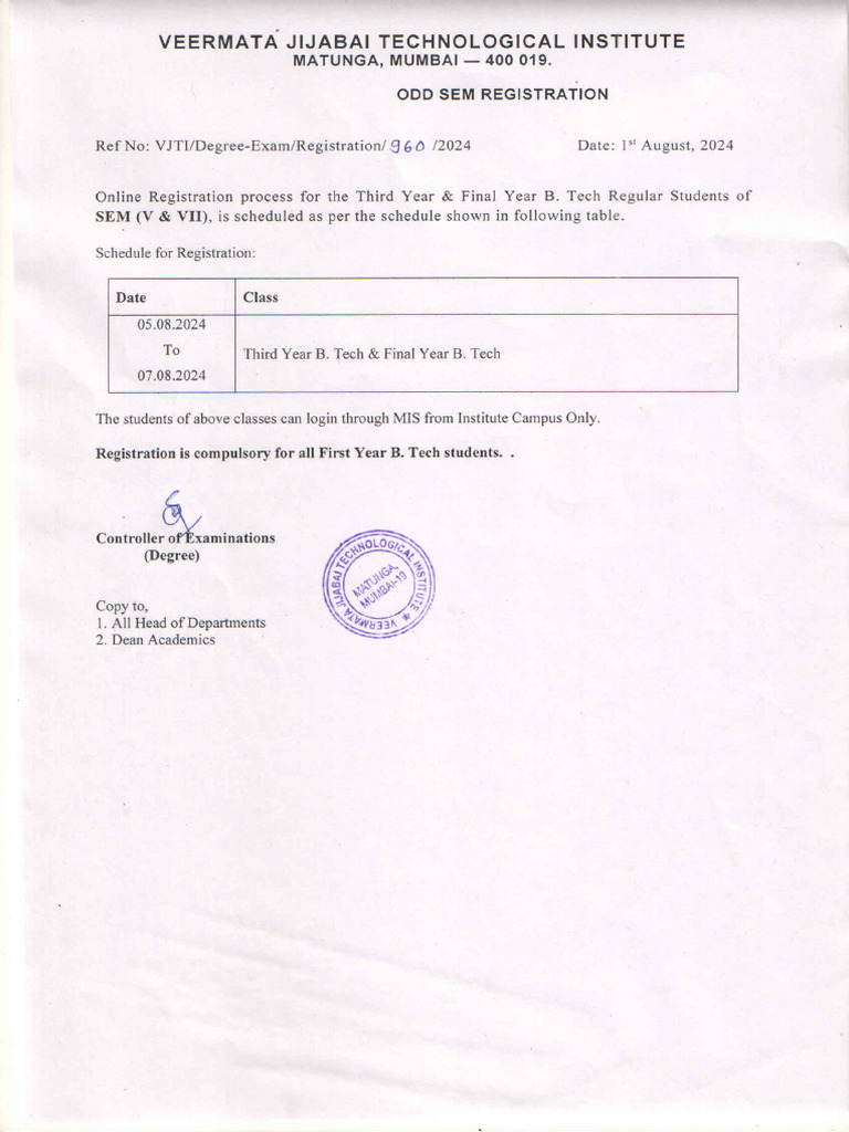 Registration Notice | PDF