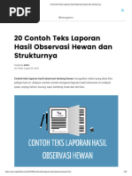 20 Soal Essay Teks Laporan Hasil Observasi (LHO) & Jawabannya | PDF