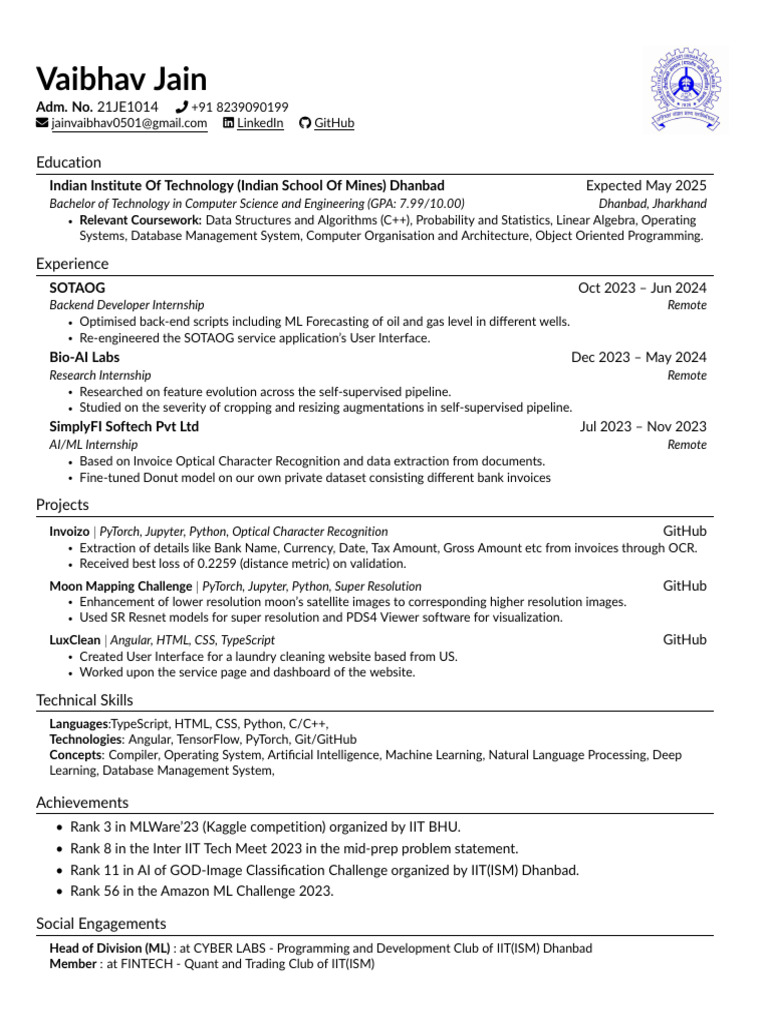 Resume_Vaibhav_Jain-1 | PDF