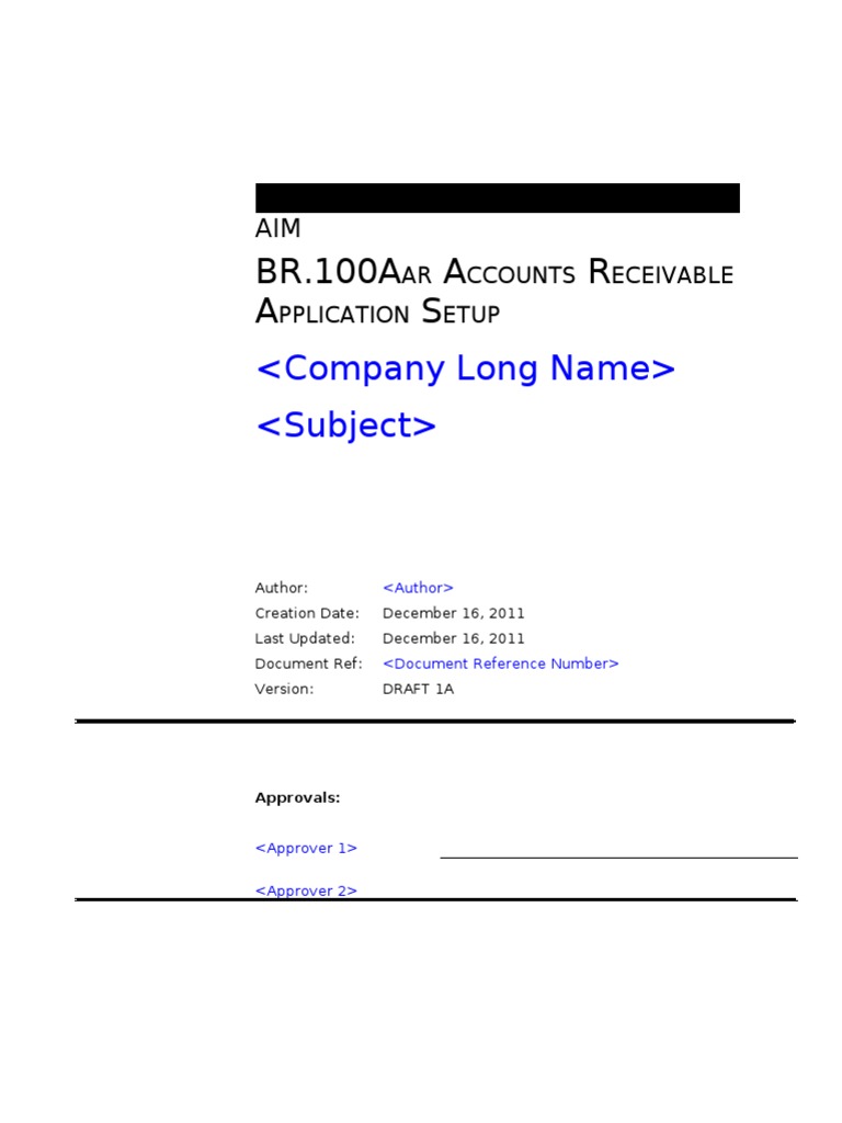 Setup of Accounts Receivable Application for Cash Basis Accounting | PDF | Invoice | Debits And ...