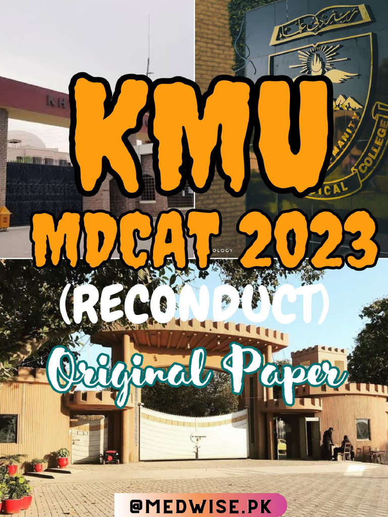 Kmu Mdcat Reconduct 2023 @medwisepk | PDF