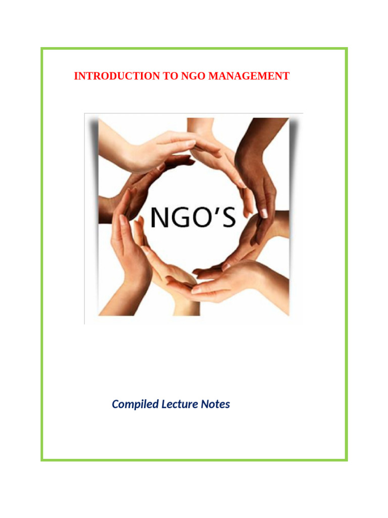 NGOs Management | PDF