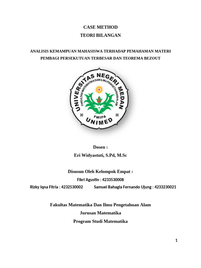 Mini Riset Kelompok Empat Teori Bilangan | PDF