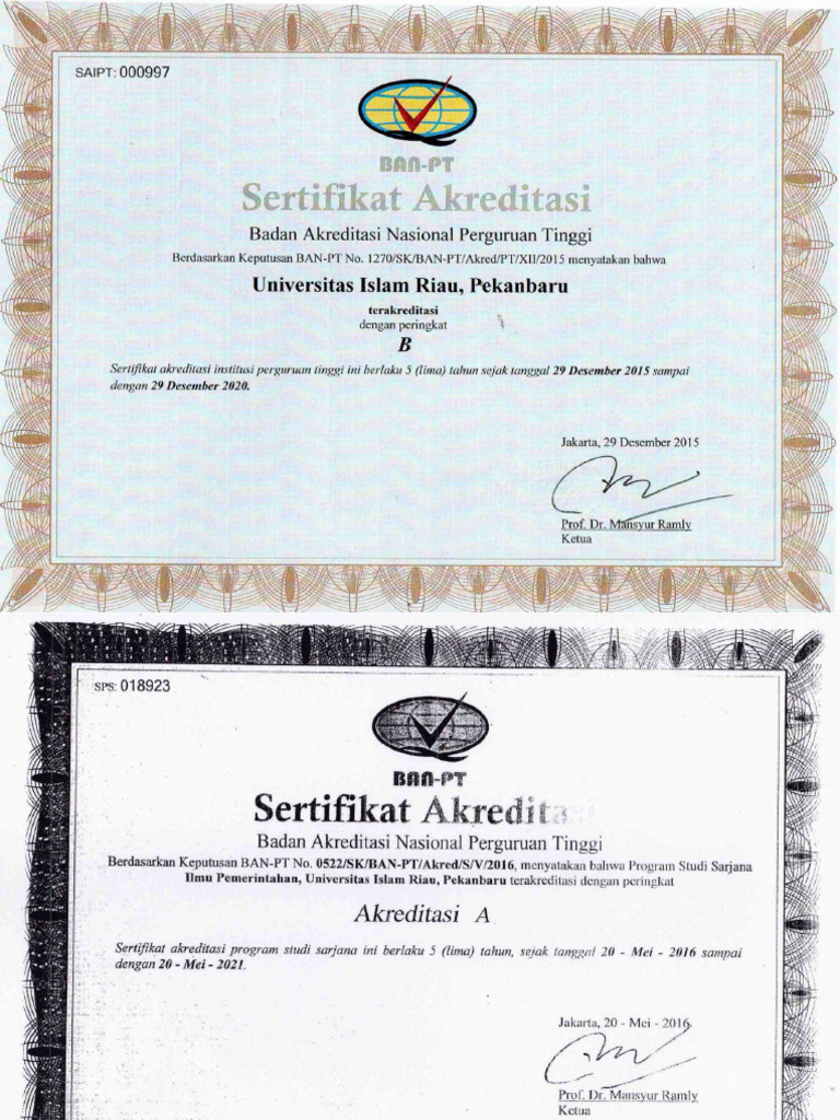 AKREDITASI KAMPUS & PROGRAM STUDI - Compressed | PDF
