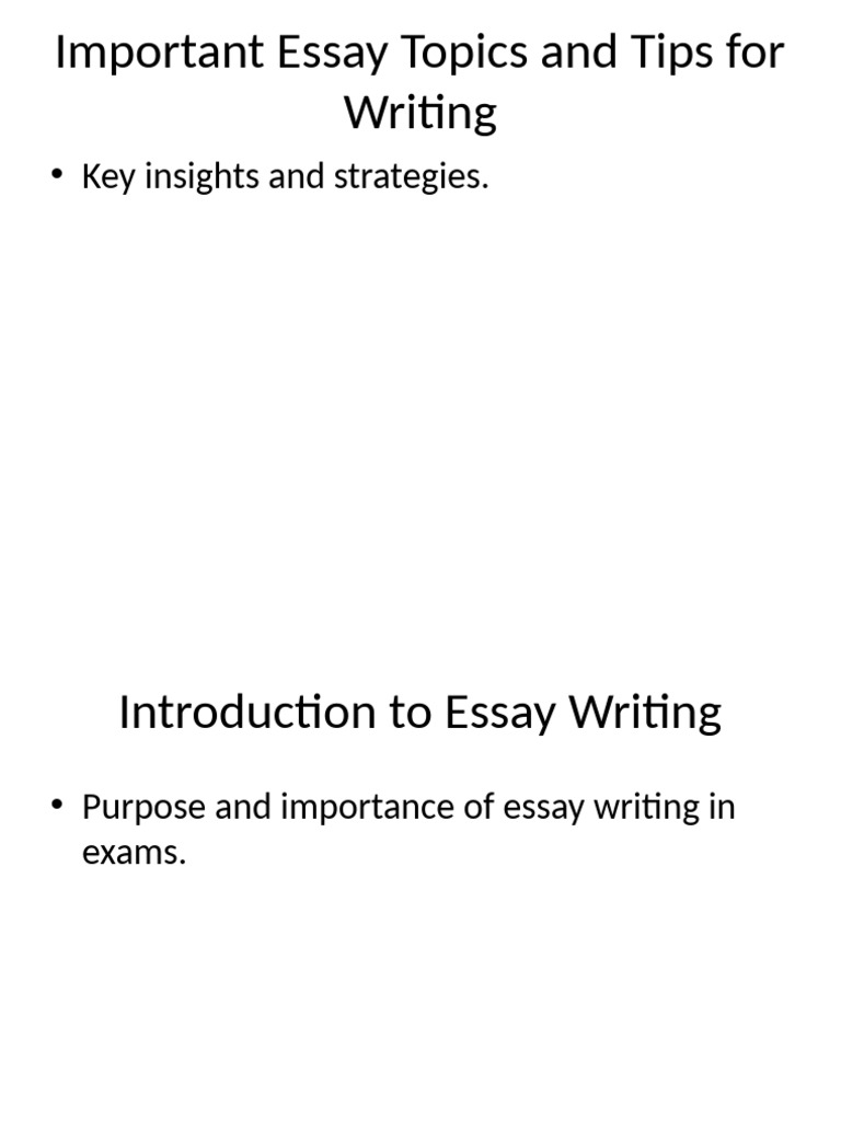 English Essay Writing Tips | PDF