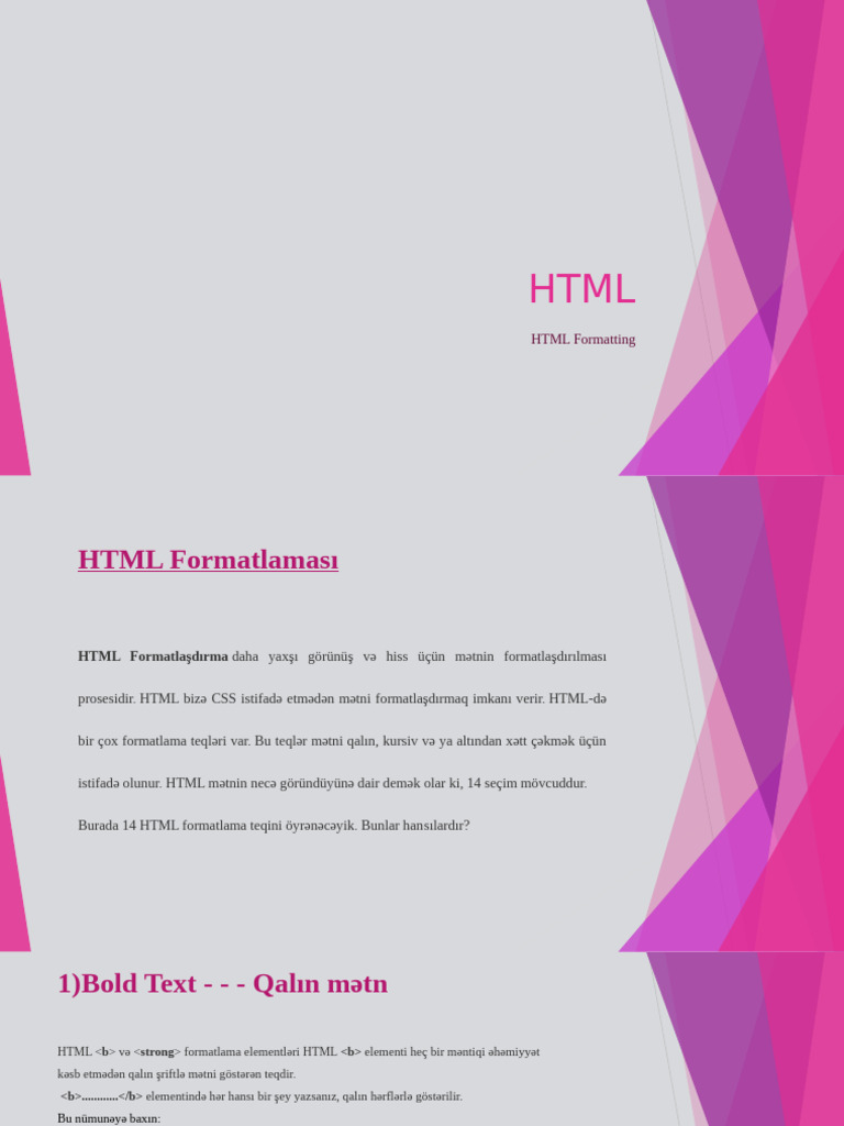 HTML - Text Formatting | PDF