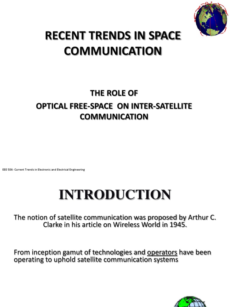 Recent Trends in Space Communication: The Role of Optical Free-Space On ...