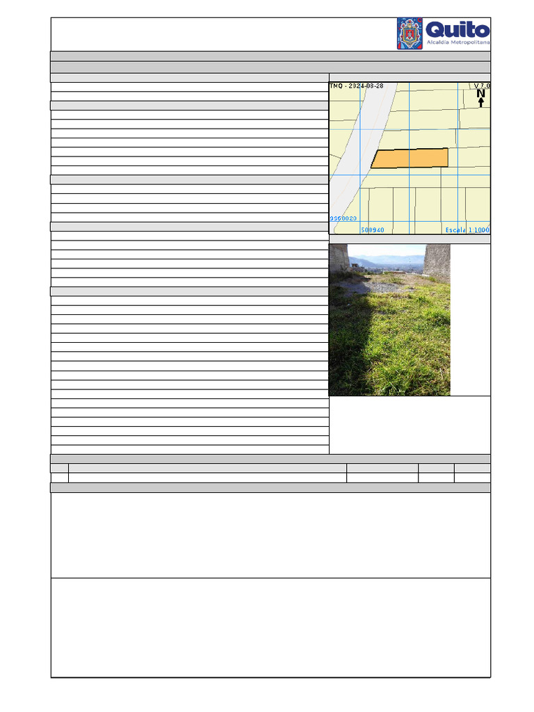 Cédula Catastral Unipropiedad Quito | PDF