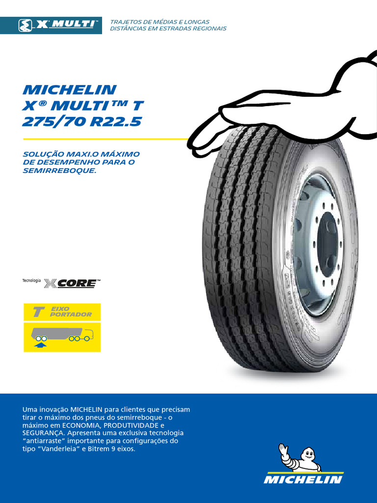 Folheto - Michelin - 275 - 70 R22.5 - X MULTI T | PDF