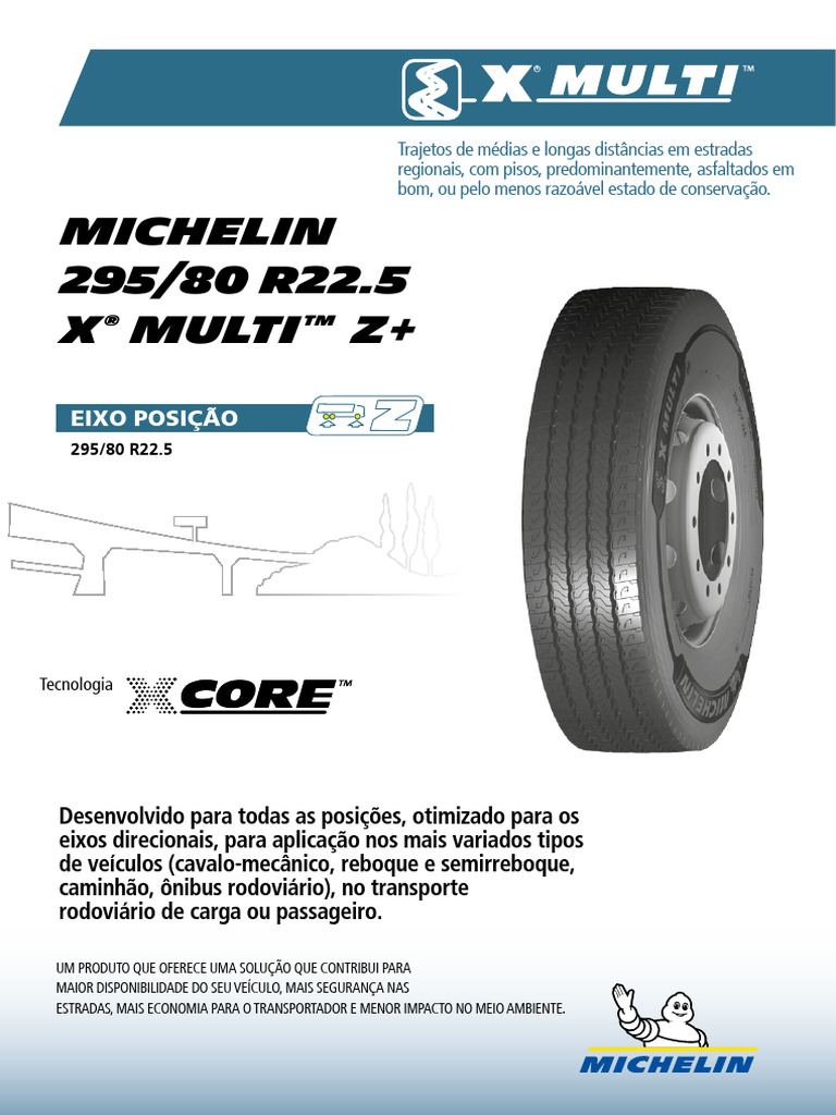 Folheto - Michelin - 295 80 R 22.5 - X MULTI Z+ | PDF
