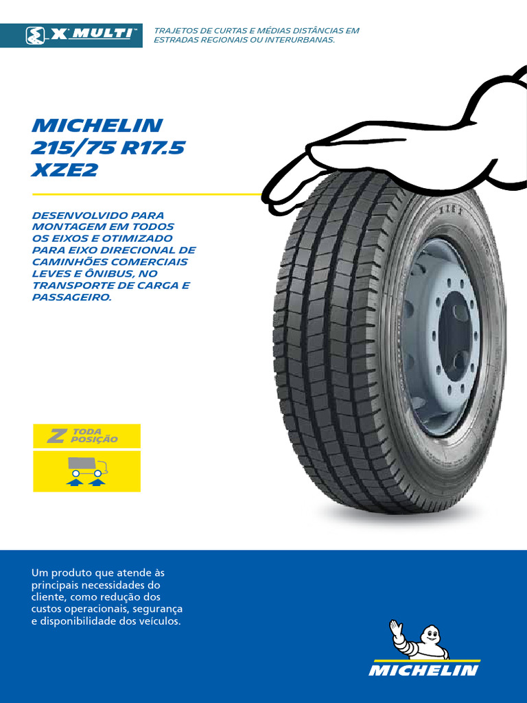 Folheto - Michelin - 215 75 R17.5 - XZE2 | PDF