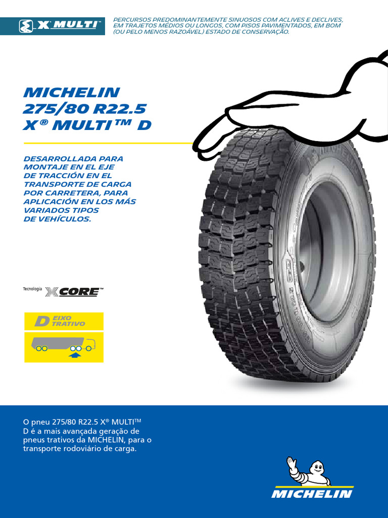 Folheto - Michelin - 275 80 R 22.5 - X MULTI D | PDF