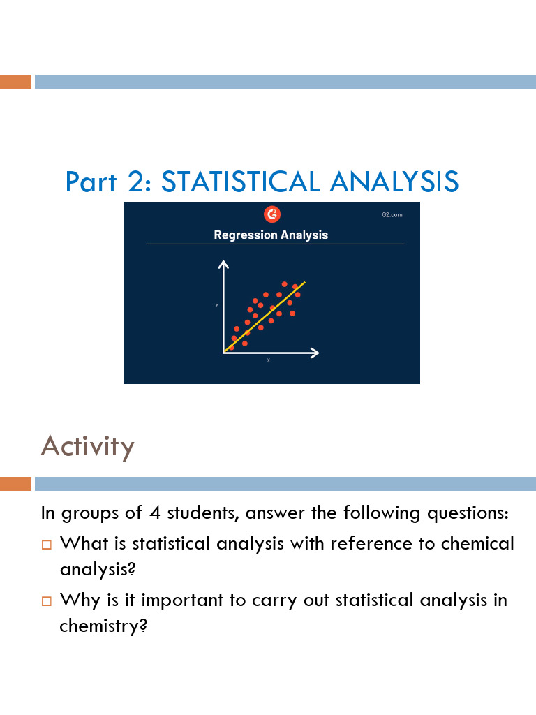 CHE3243 Statistical Analysis. | PDF