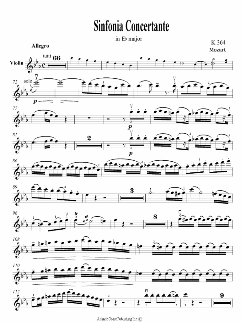 Mozart_ Sinfonia Concertante _violin&Viola | PDF