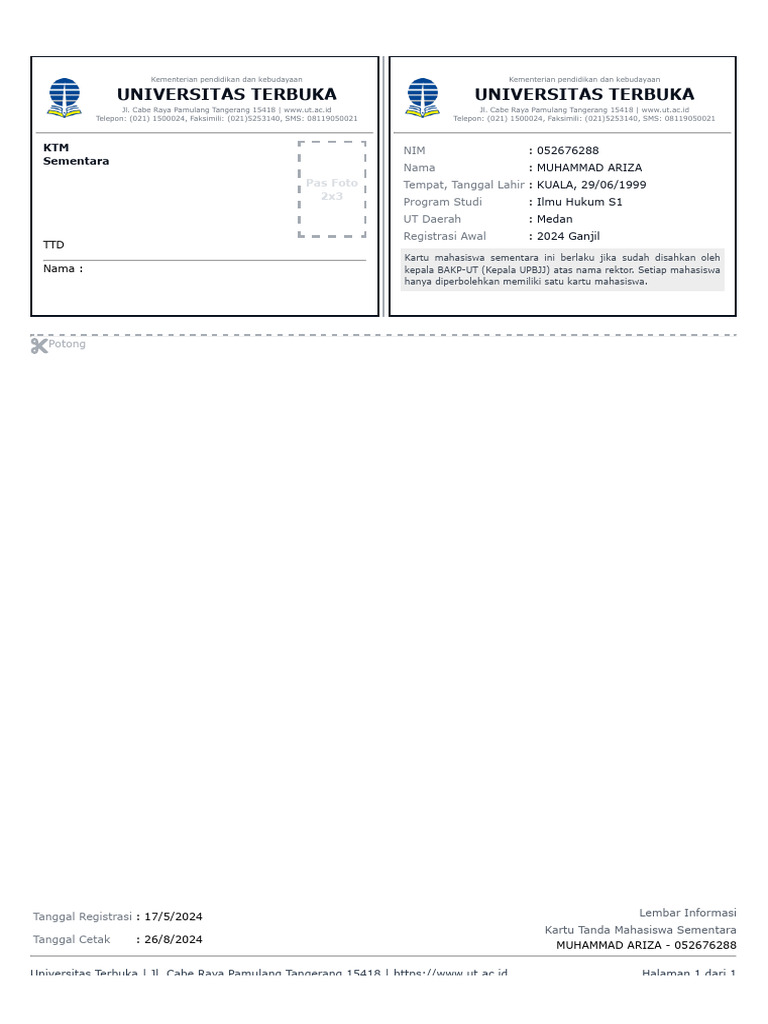 Ktms - Muhammad Ariza - 052676288 | PDF