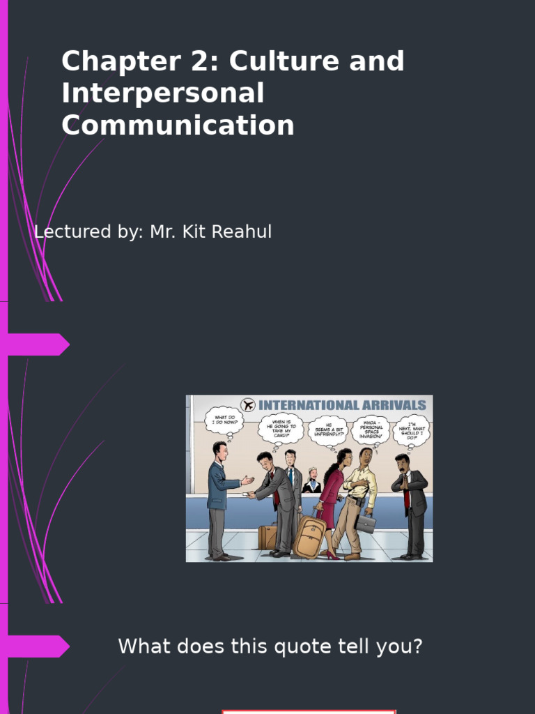 Chapter 2 - Culture and Interpersonal Communication | PDF
