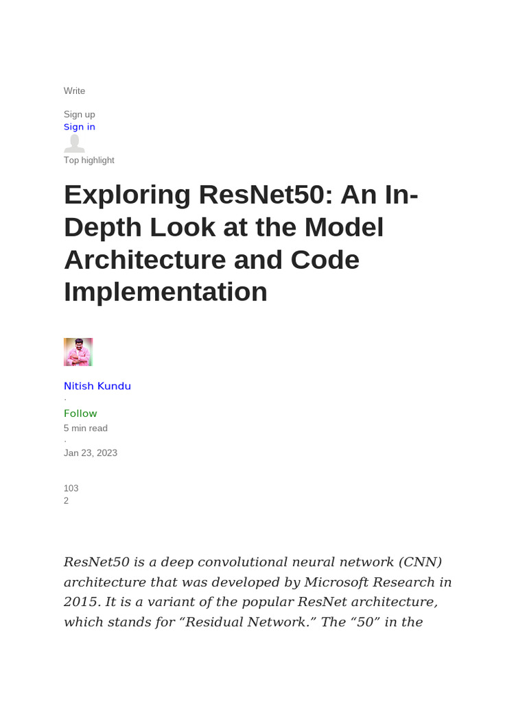 Resnet | PDF