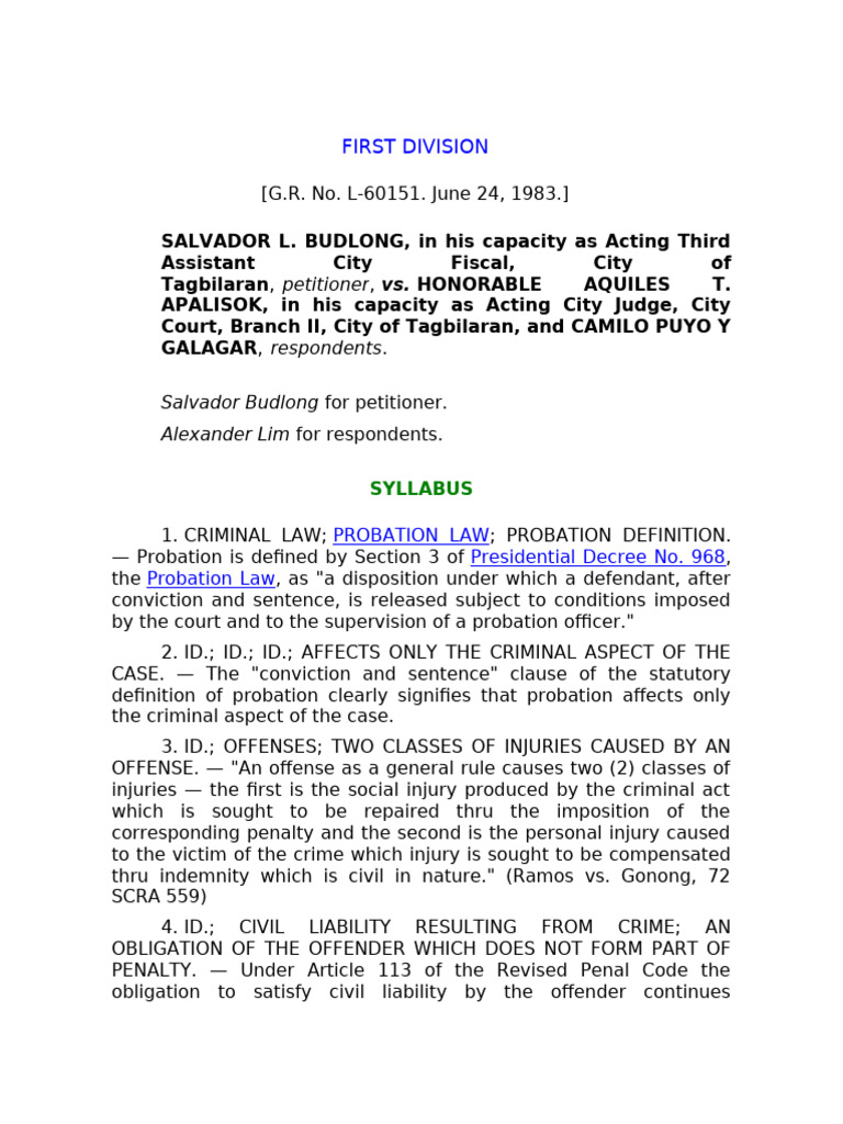 Budlong v. Apalisok | PDF