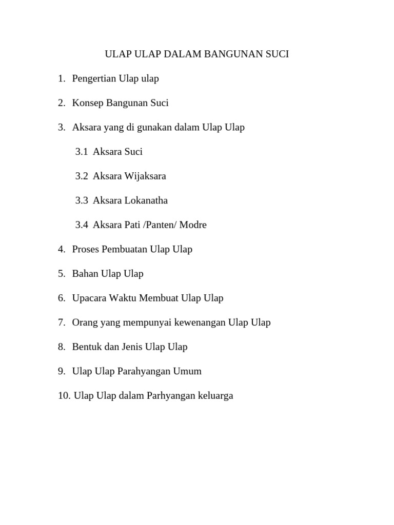 Ulap Ulap Dalam Bangunan Suci | PDF