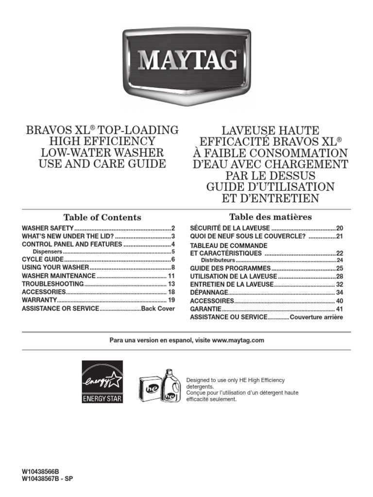 Maytag Washer Manual | PDF