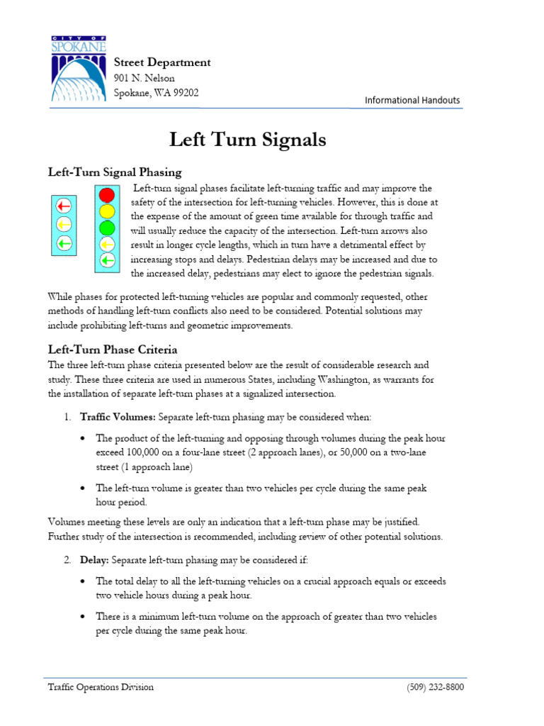 Left Turn Handout | PDF