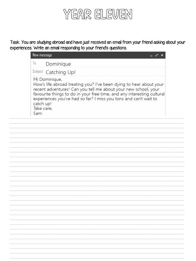 email gcse writing task | PDF