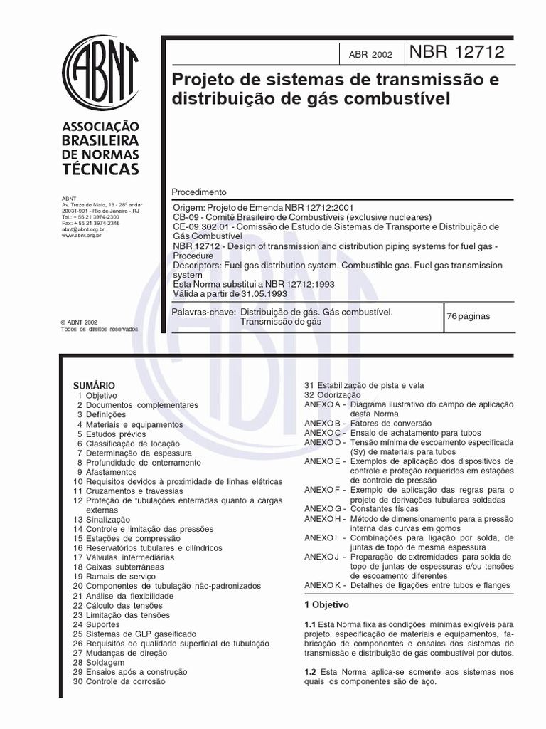 ABNT NBR 12712 de 2002 | PDF