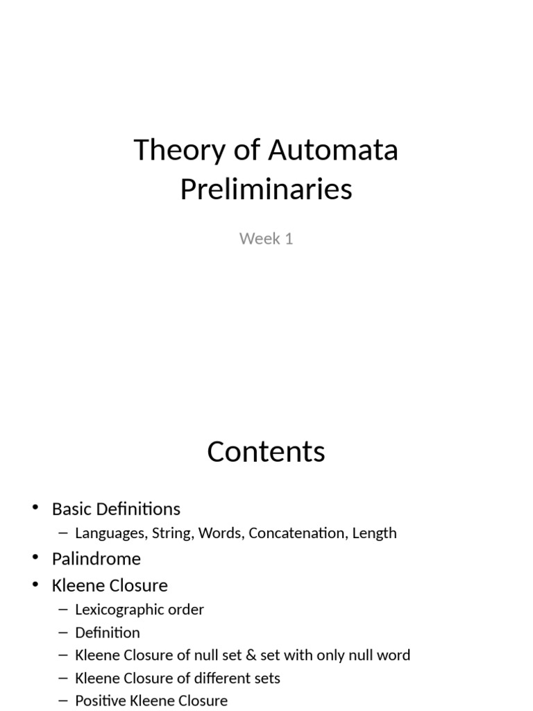 Lec 01 Preliminaries | PDF