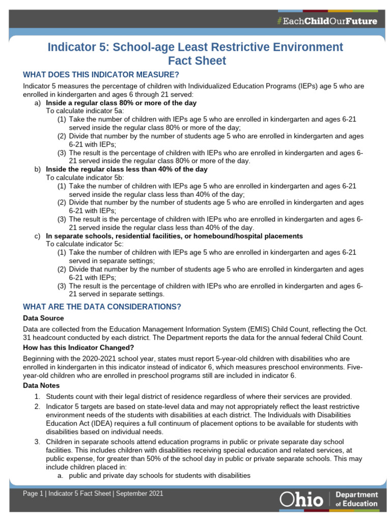 Indicator 5 Fact Sheet | PDF