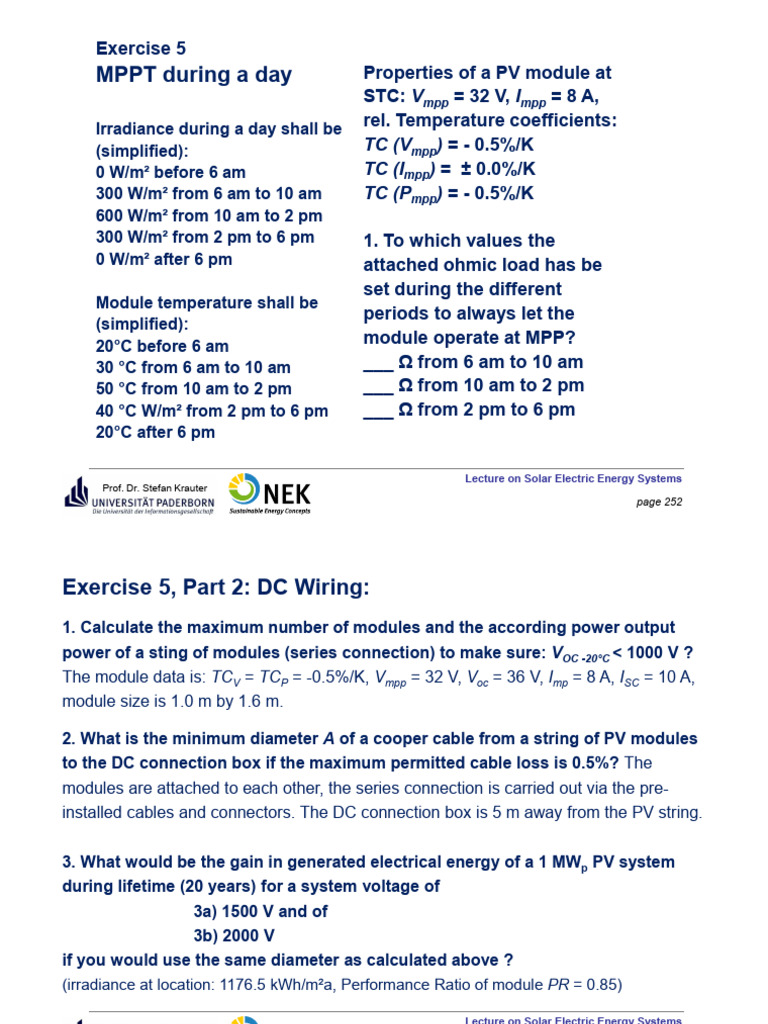 Exercise 05 | PDF | Sustainable Technologies | Renewable Energy