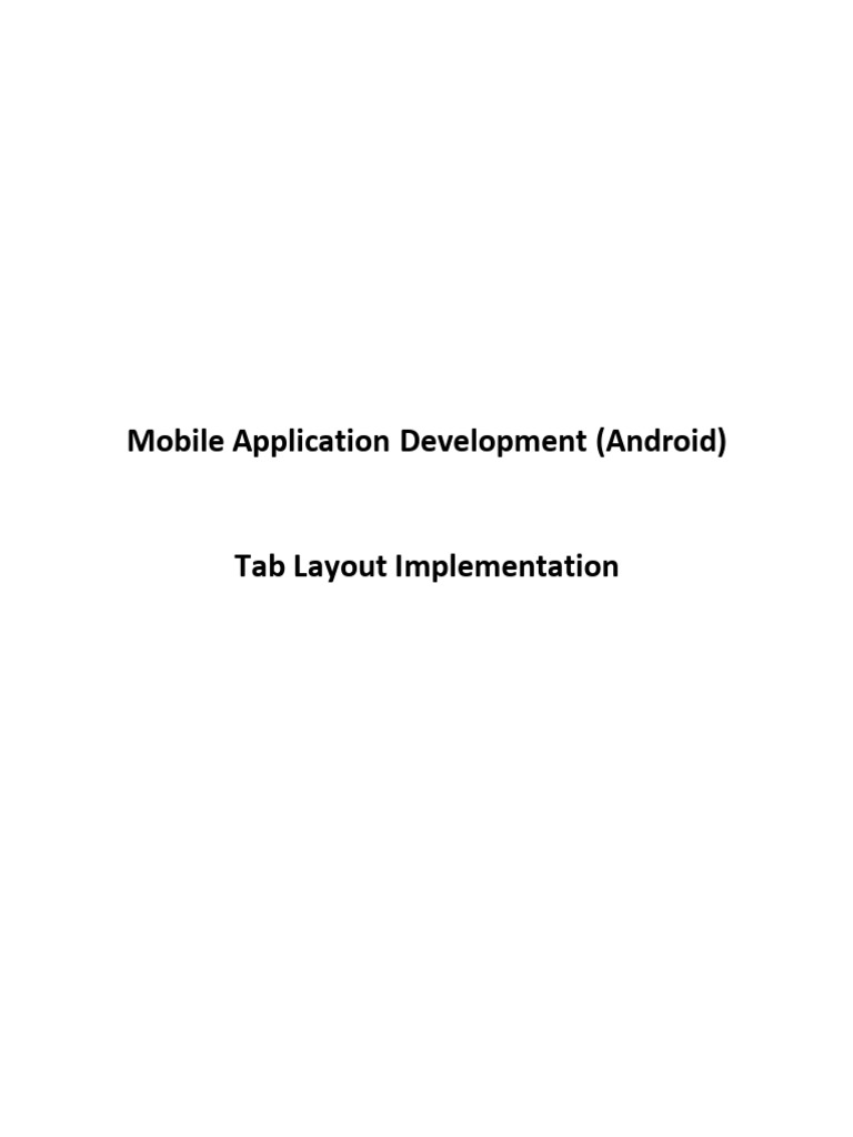 Implementation TabLayout | PDF