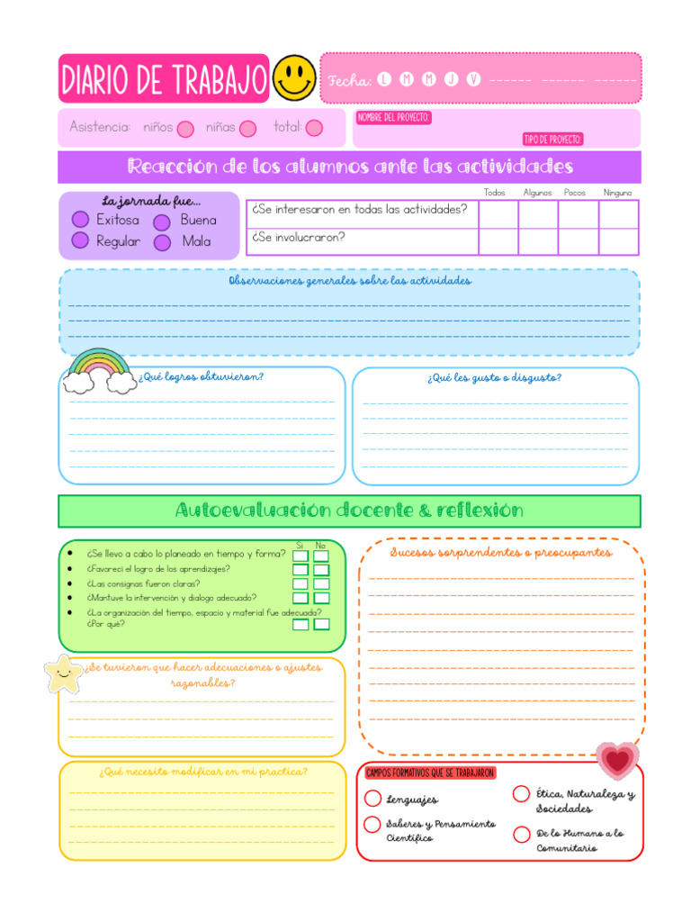 Diario de Trabajo (Propio) Color | PDF