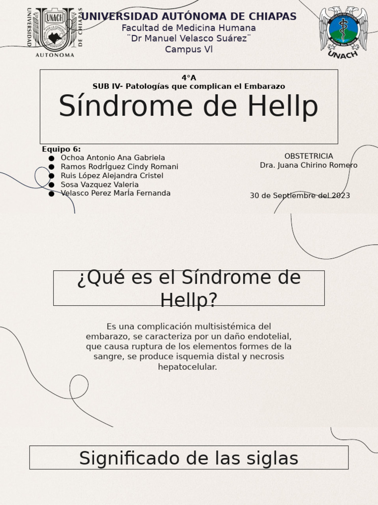 Síndrome de HELLP | PDF | Plaqueta | Especialidades Medicas