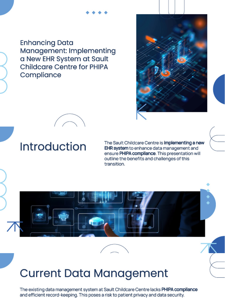 Slidesgo Enhancing Data Management Implementing A New Ehr System at Sault Childcare Centre For ...