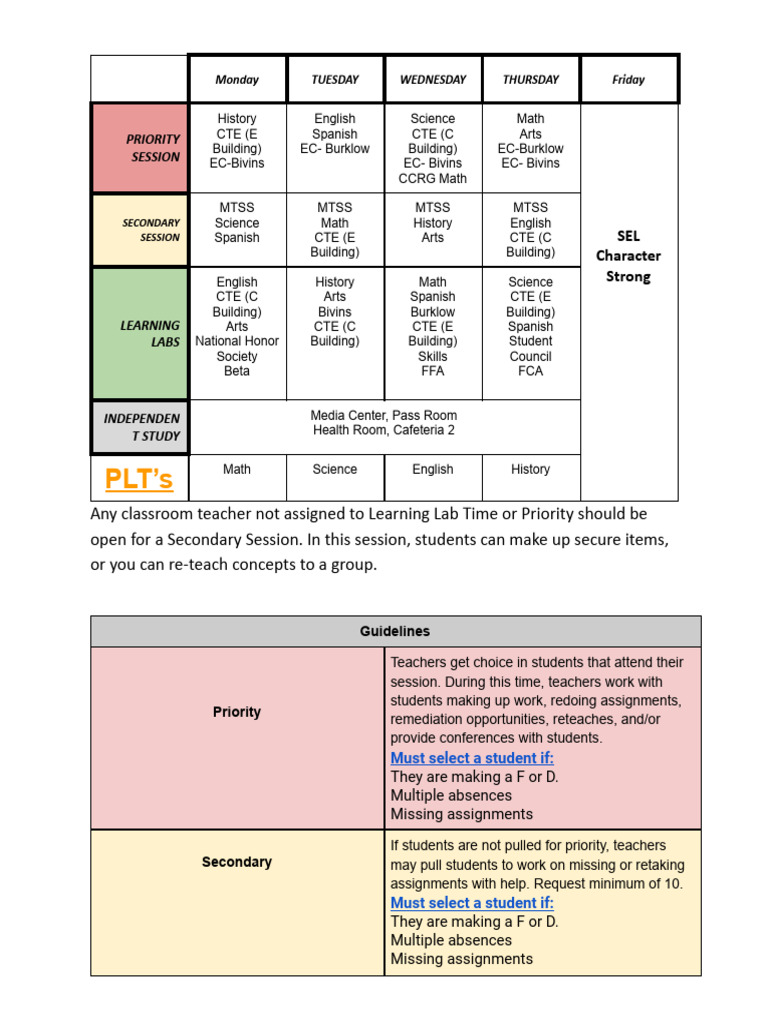 Flex Time Schedule | PDF